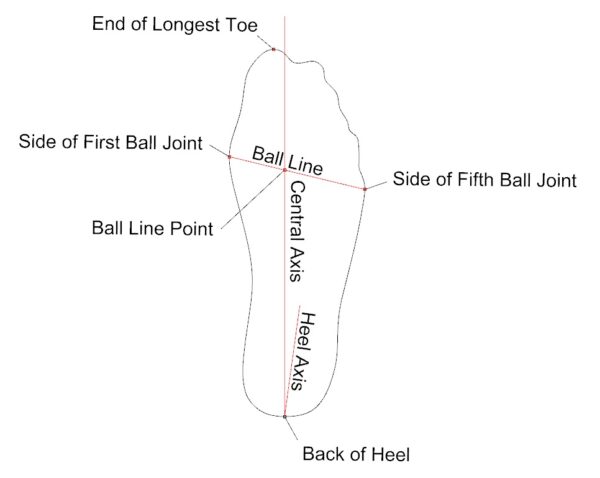 Getting Foot Measurements from a Foot Tracing